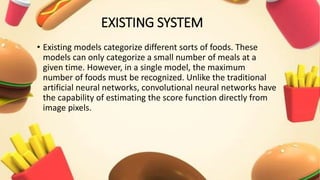 classification and detection of food images using cnn | PPTX
