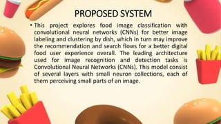 classification and detection of food images using cnn | PPTX