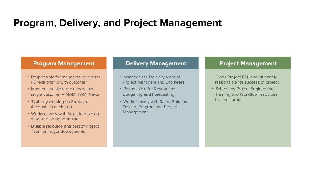 Program, Delivery, and Project Management