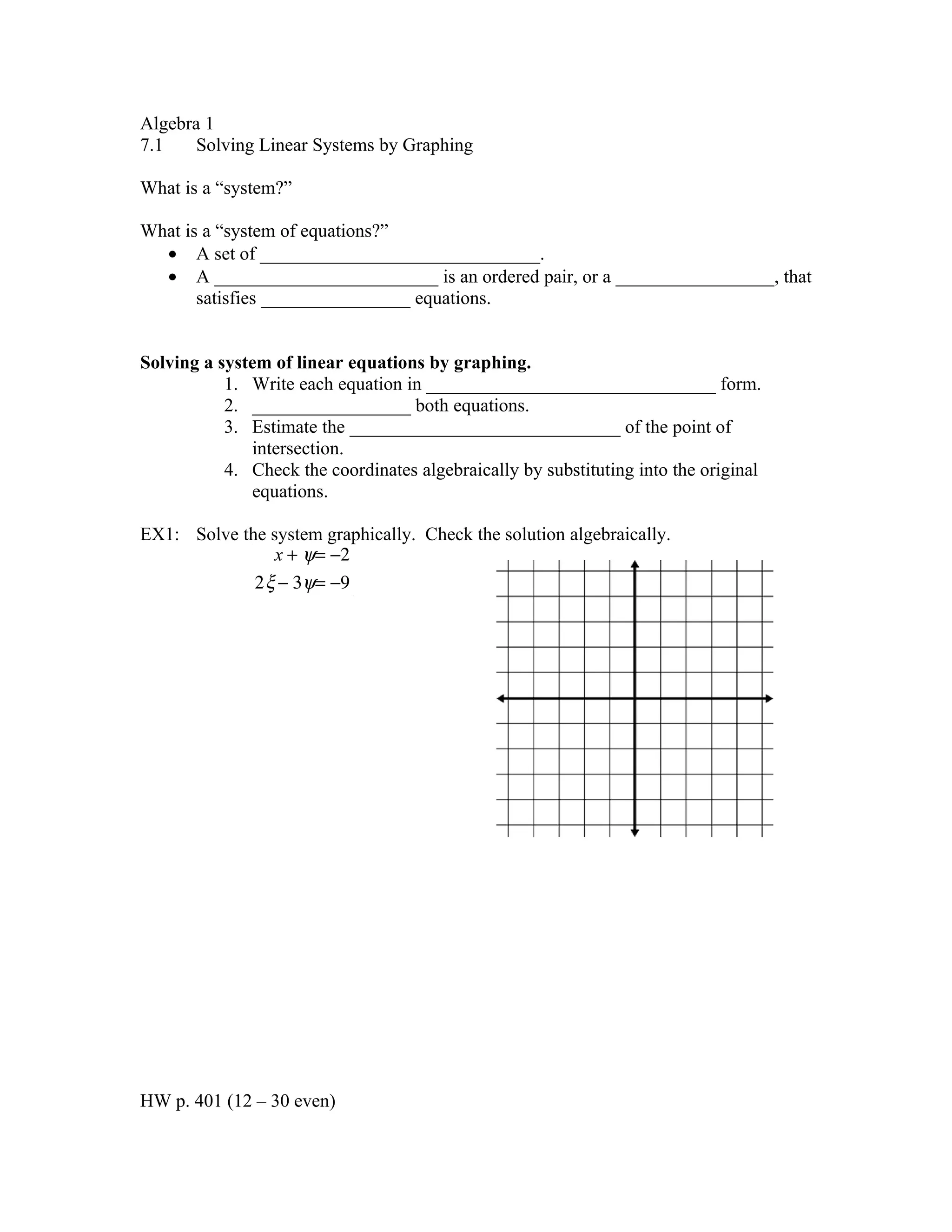 A17-1 graphing systems notes | PDF