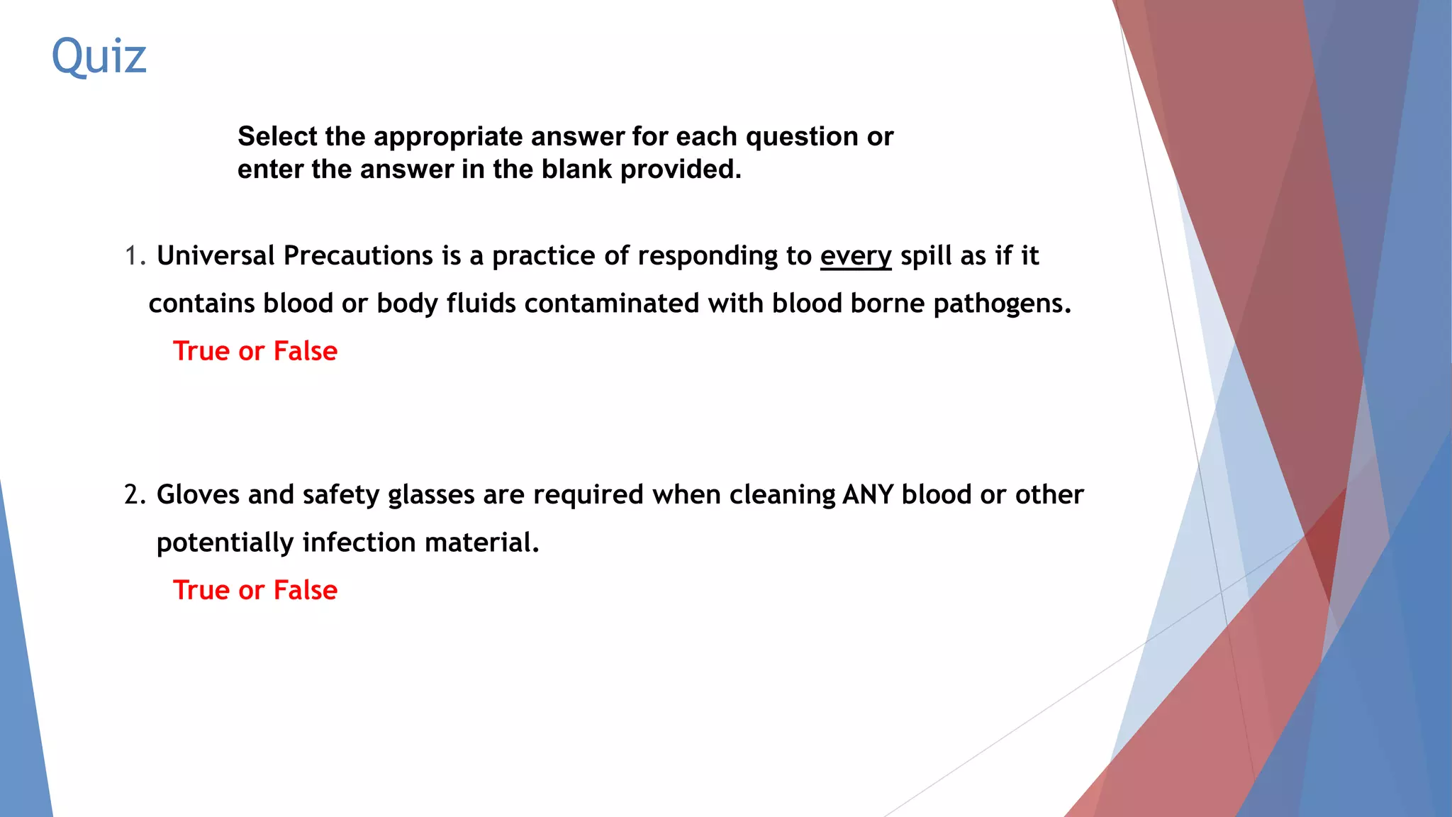 presentation blood spill handling AMC | PPTX