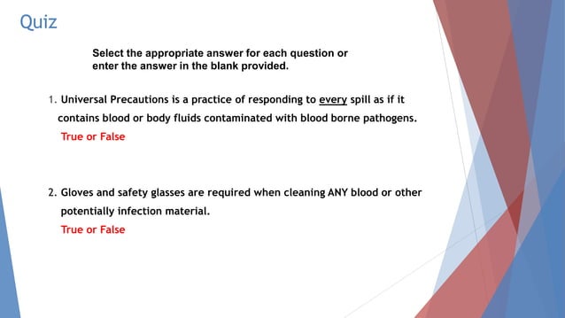 presentation blood spill handling AMC | PPTX