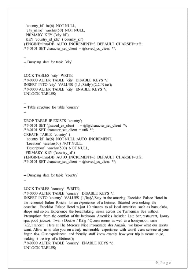 Database Implementation Final Document | PDF