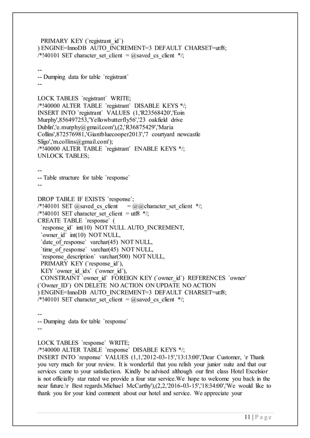 Database Implementation Final Document | PDF
