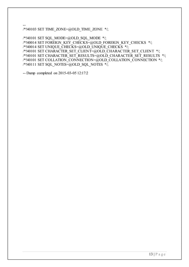 Database Implementation Final Document | PDF