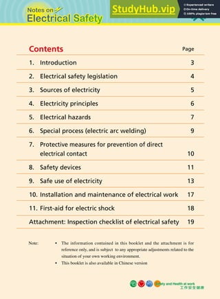 A17 Notes On Electrical Safety | PDF