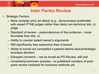 AIA - What are you doing now - Post Grant and Inter Partes Review | PPTX
