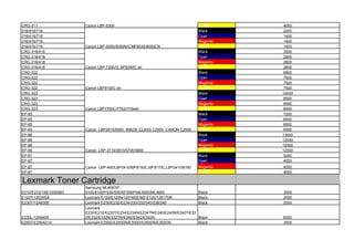 perfectprint--Toner cartridge Catalog .xls
