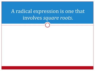 A19 1 square roots | PPT