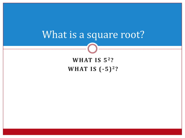 A19 1 square roots | PPT
