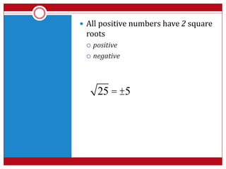 A19 1 square roots | PPT