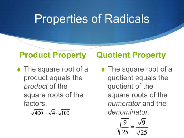 A19-2 simplifying radicals | PPT