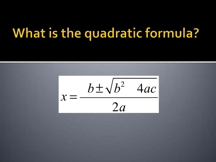 A19-5 solving quads by formula
