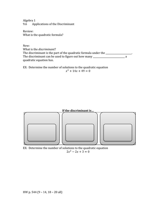 A19 6 discriminant notes | DOCX