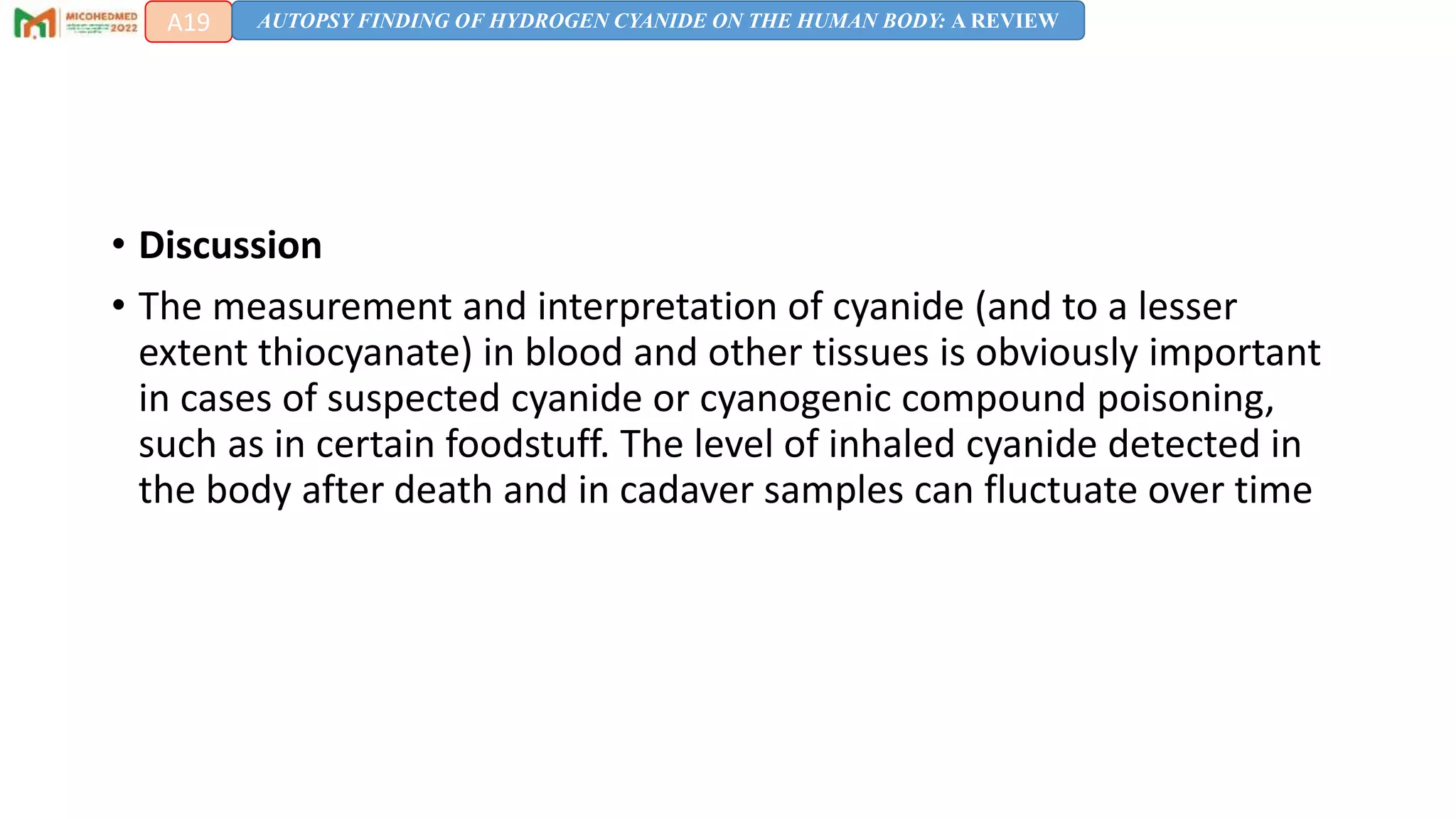 a19-autopsy finding of hydrogen cyanide on human body-a review.pptx