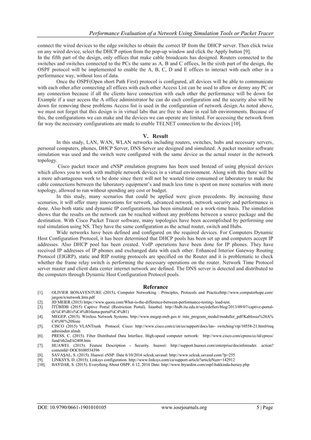 Performance Evaluation Of A Network Using Simulation Tools Or Packet