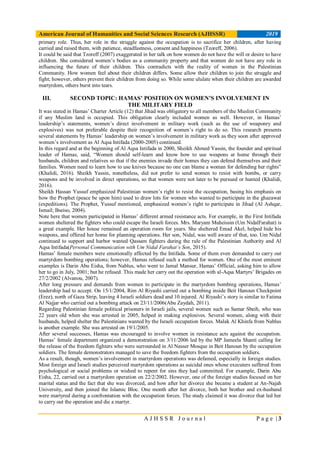 Development of Hamas’ Position on Women’s Roles and Issues (1987 – 2017 ...