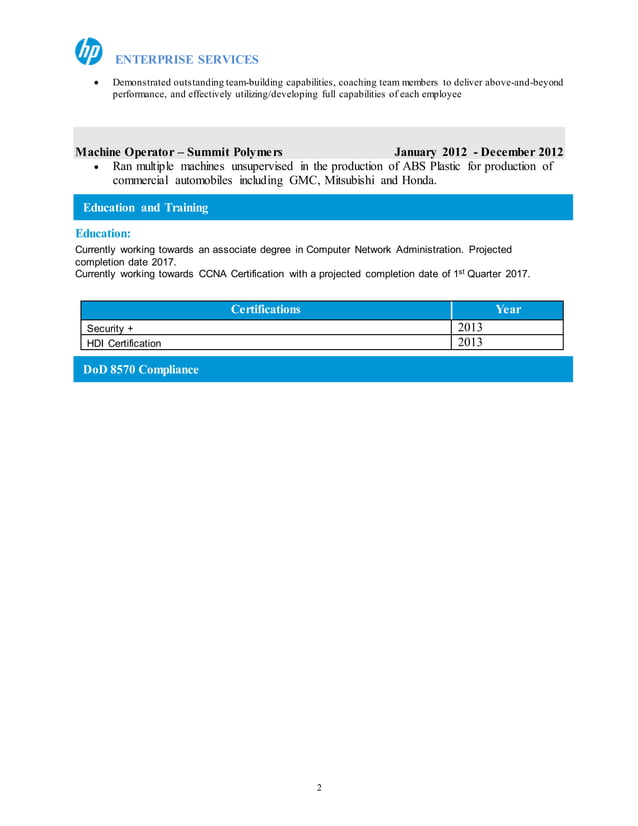 Brandon Felix Resume | DOCX
