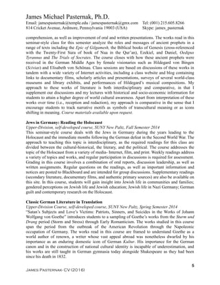 CV- James Pasternak (2016) | PDF