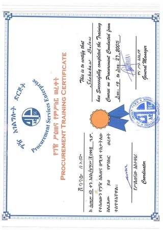Training Certificate - Procurement | PDF