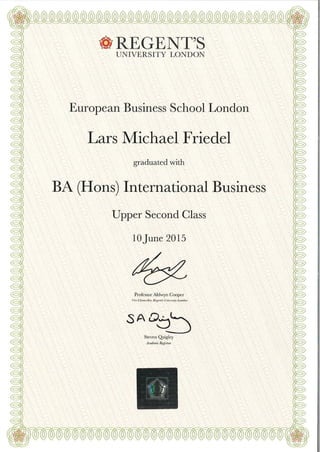 Bachelor Certificate | PDF