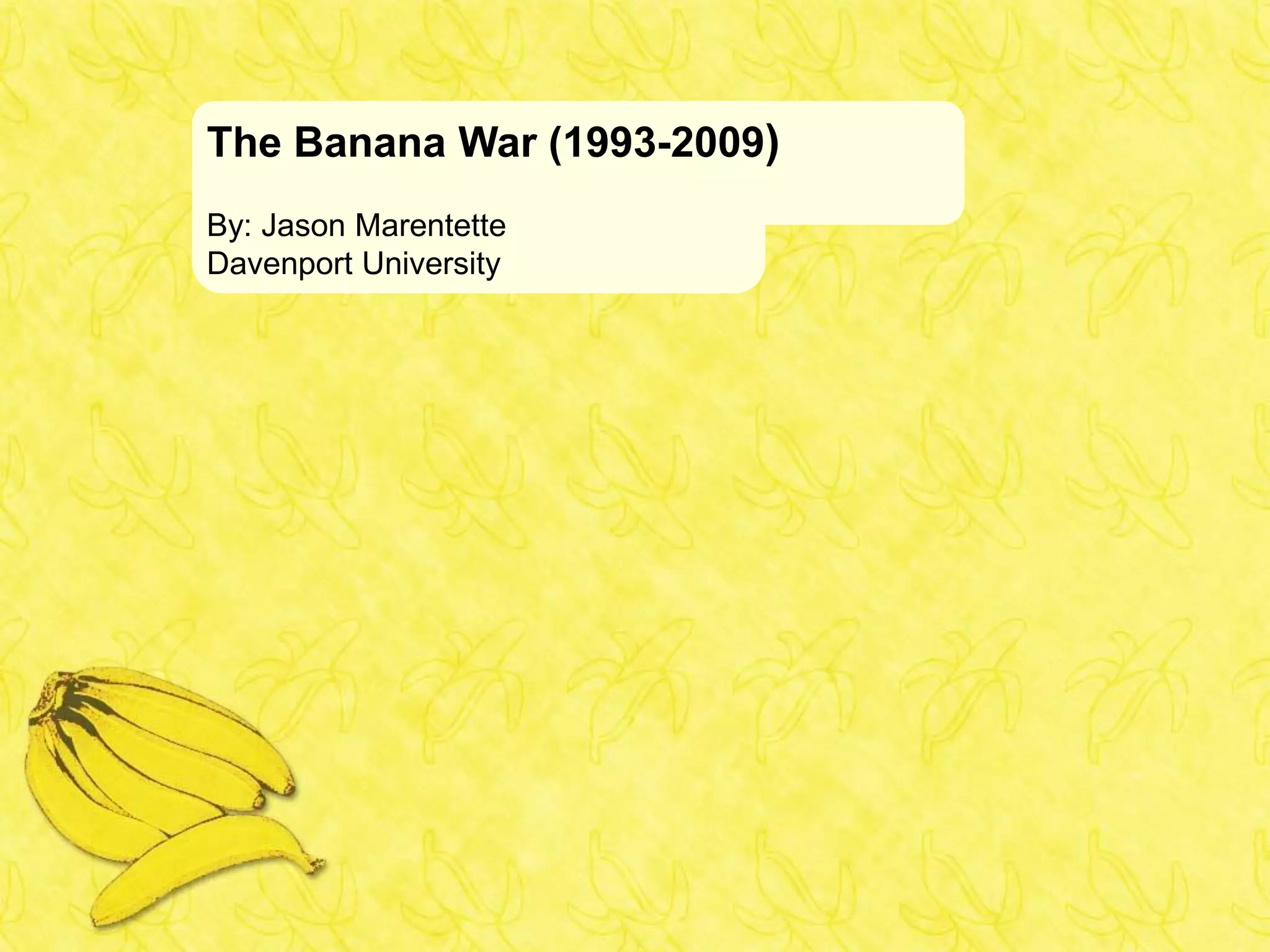 The Banana War | PDF