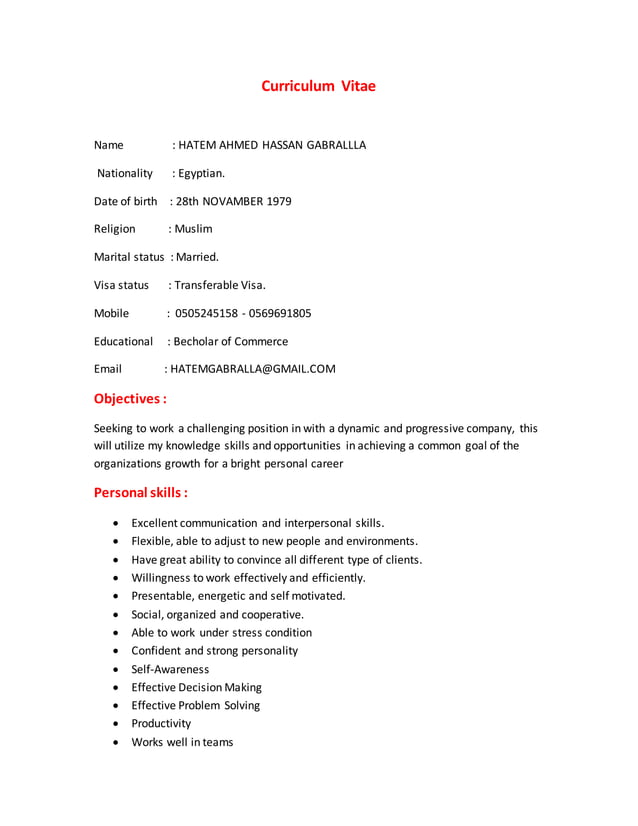 Curriculum Vitae | DOCX