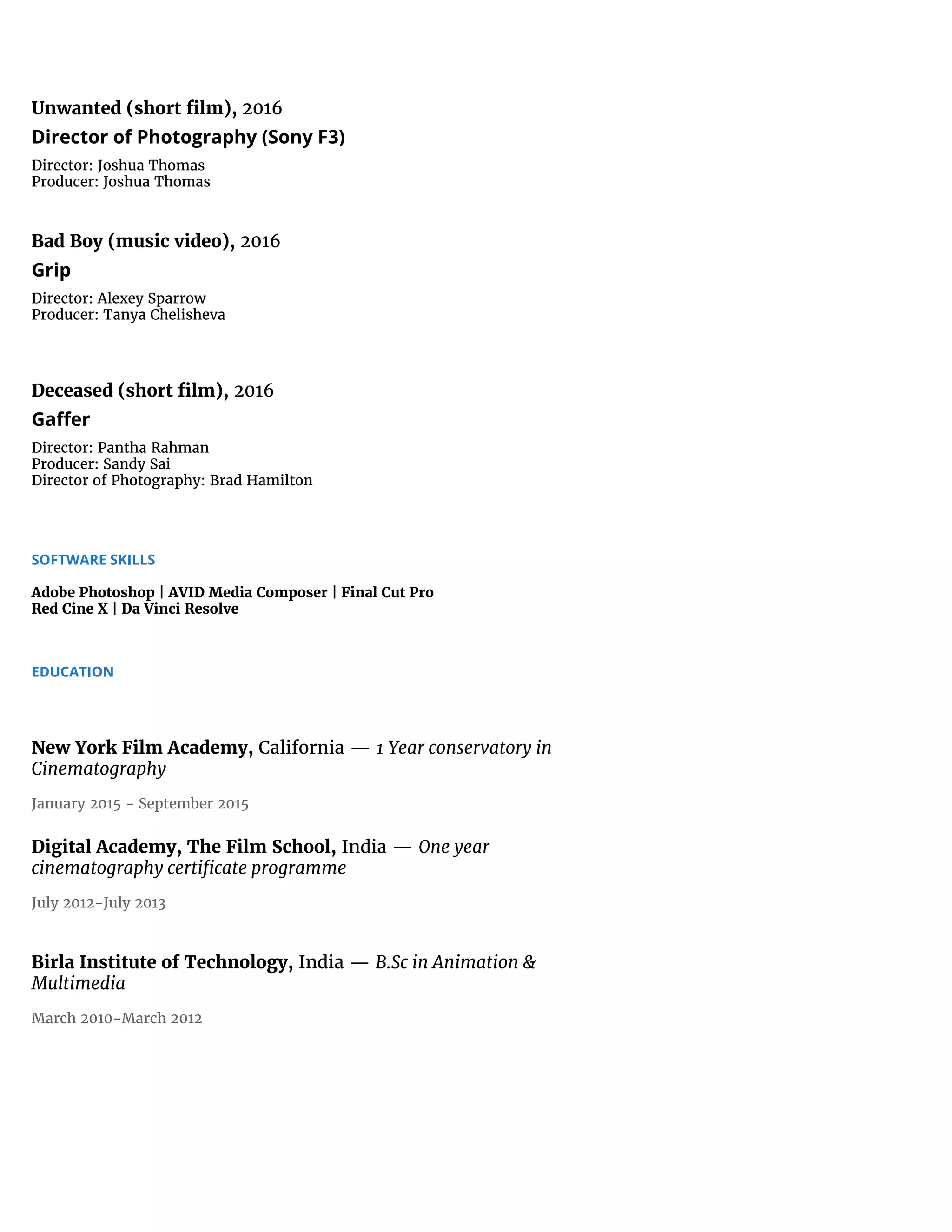 ResumeVarun | PDF | Video Production | Content Production