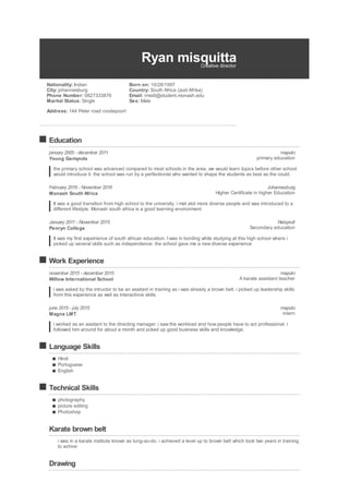 CurriculumVitae | PDF