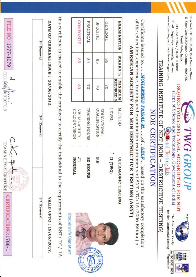 UT- Certificate | PDF