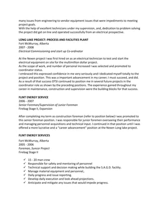 GARRY RESUME Red Seal industrial Electrician. | PDF