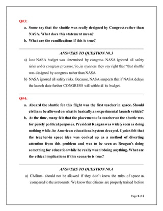 SPACE SHUTTLE CHALLENGER | DOCX