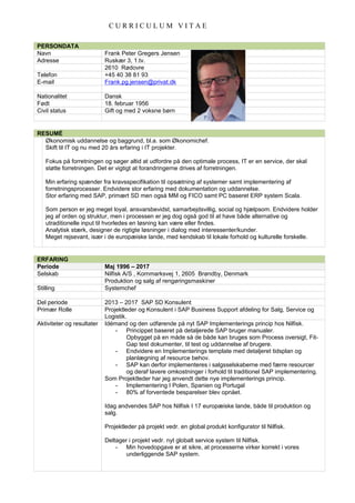 CV FJE DK | PDF