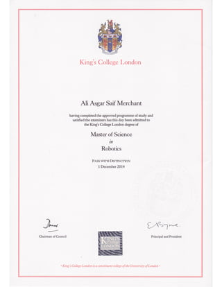Master Certificate | PDF