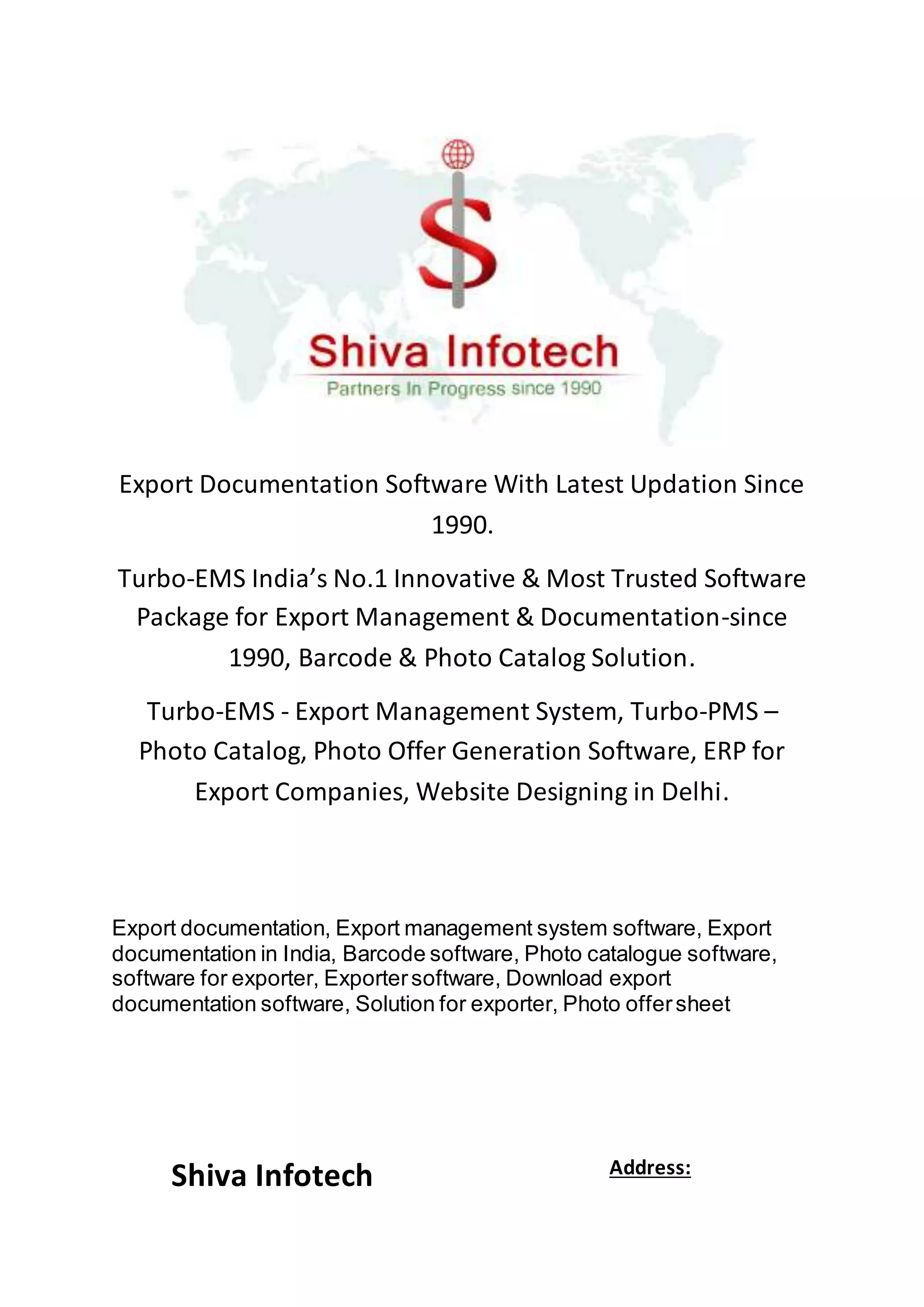 Export Documentation Software | PDF