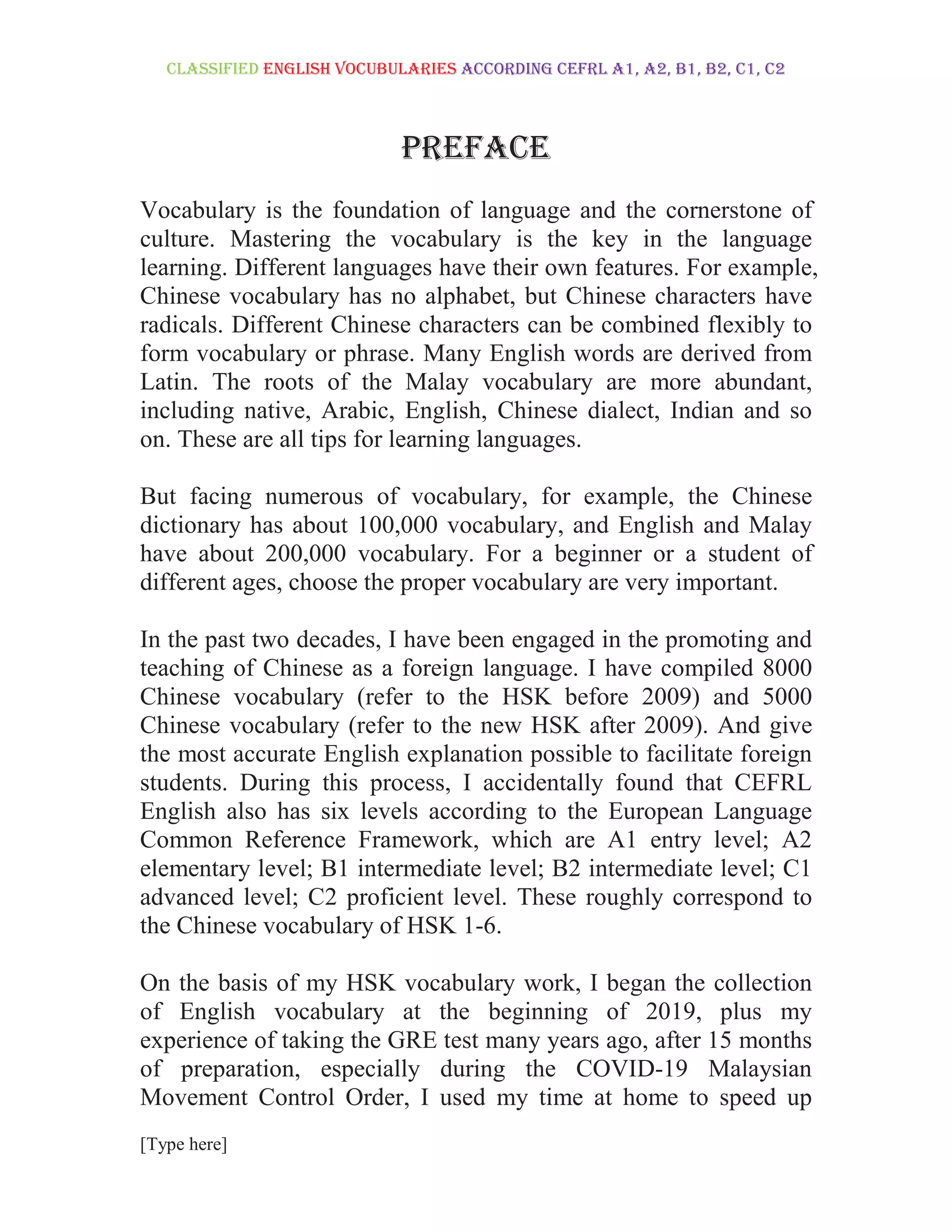 A1 - Beginner Level English Vocabularies (欧盟语言标准)分级英语词汇-A1 入门级 780个词汇 | PDF