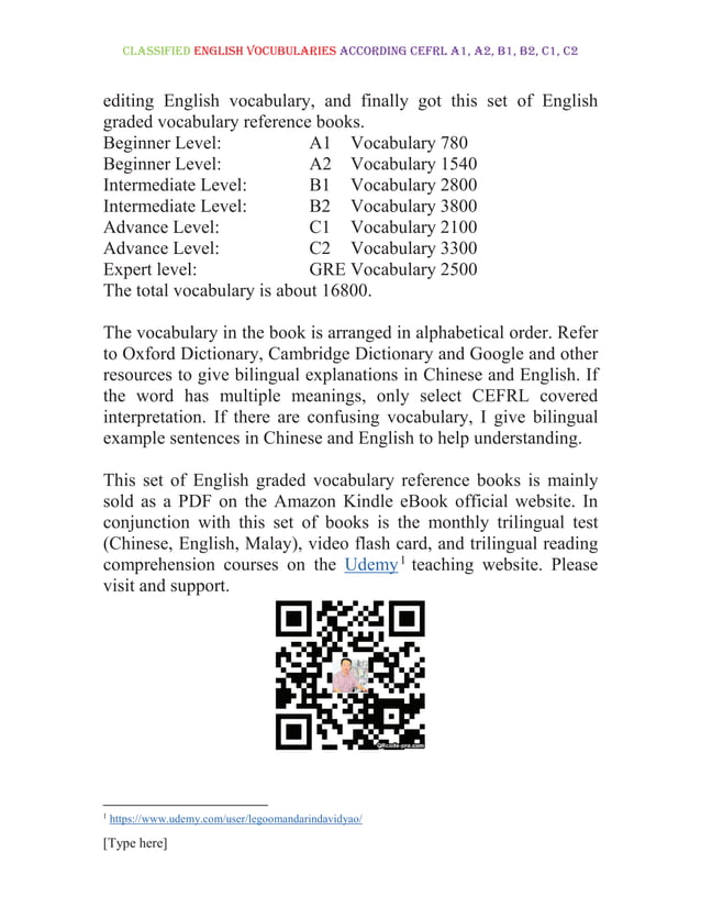 A1 - Beginner Level English Vocabularies (欧盟语言标准)分级英语词汇-A1 入门级 780个词汇 | PDF