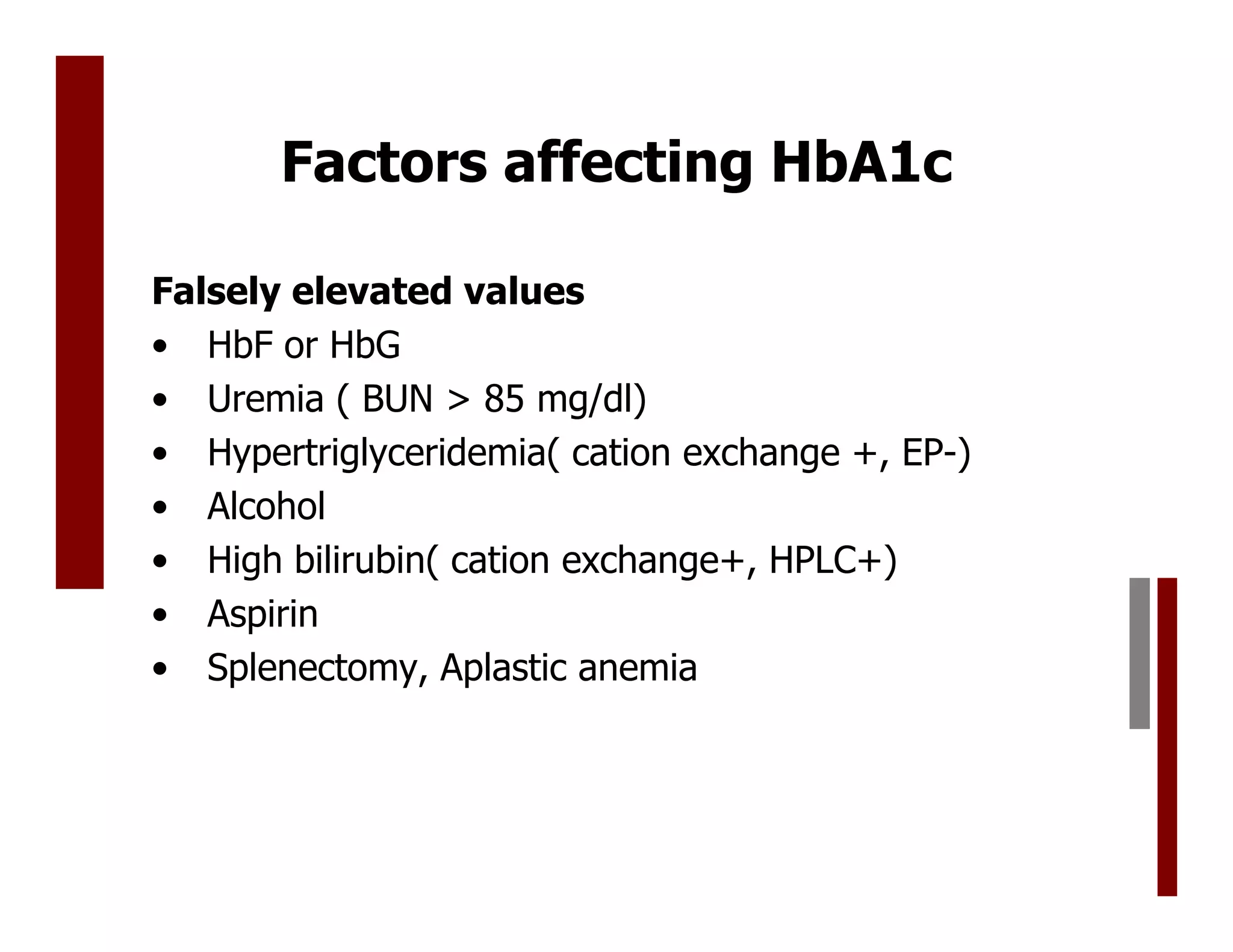 HbA1c : glycosylated hemoglobin | PDF