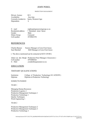 John's CV | DOC