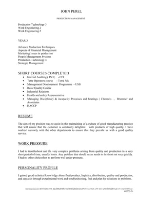 John's CV | DOC
