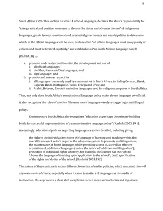 SA language policy history | PDF