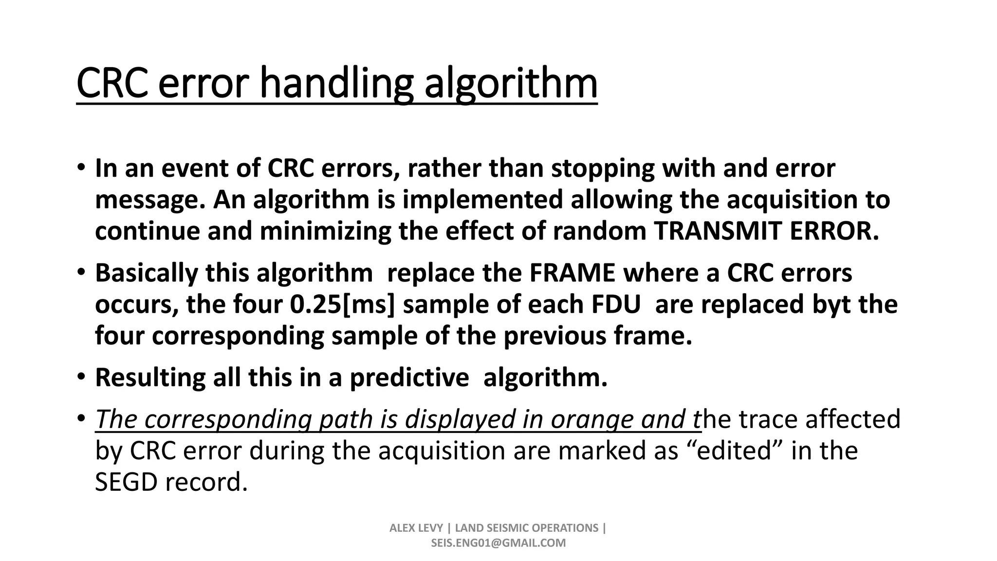 CRC and Transmitt Error Report_V1 | PPTX