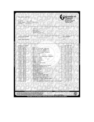 University of Phoenix Transcript | PDF | Free Download