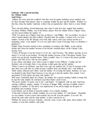 Uniforms with a special meaning | PDF