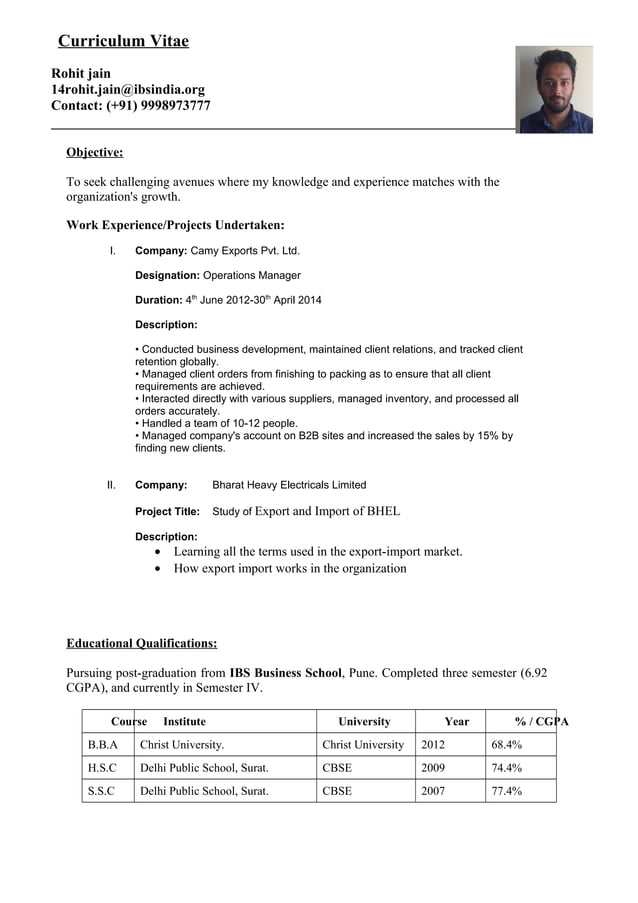 rohit cv final | PDF