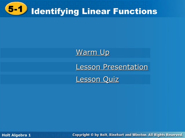 Chapter 5 Identifying Linear Functions | PPT | Physics | Science