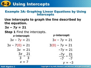 Chapter 5 Using Intercepts | PPT