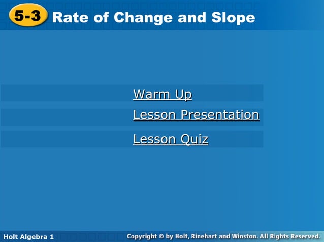Chapter 5 Rate of Change and Slopes | PPT | Geology | Science