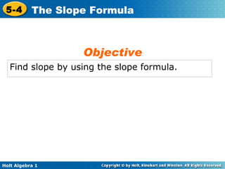 Chapter 5 The Slope Formula | PPT