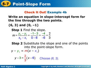 Chapter 5 Point Slope Form | PPT
